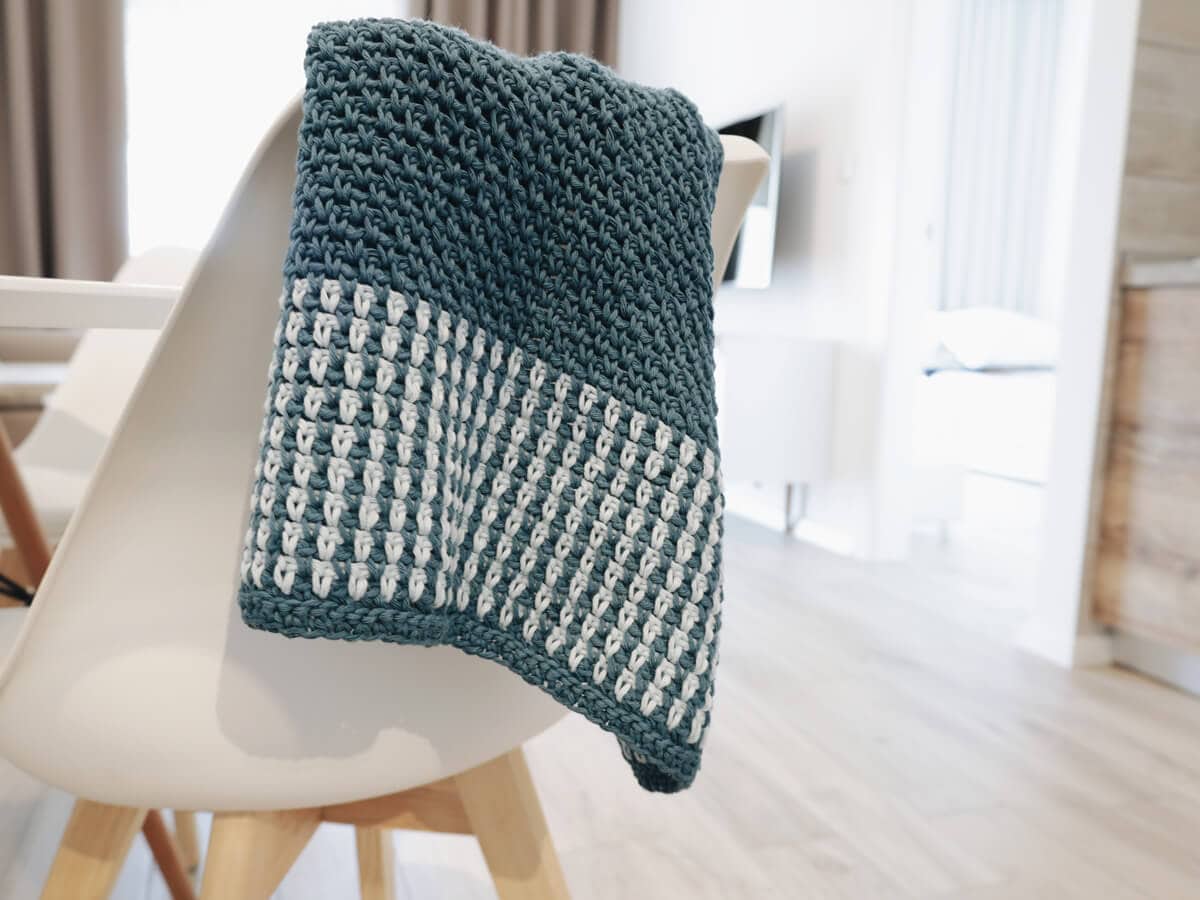 Moss Stitch Crochet Baby Blanket - FREE Pattern | Croby Patterns